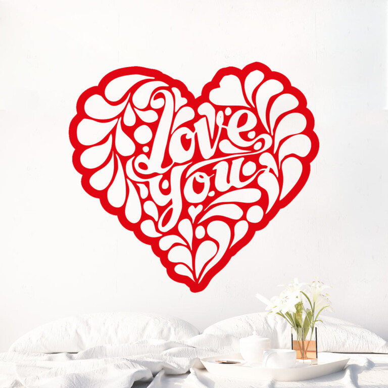 Sticker Love Coeur | Stickers Love | Autocollants | Stickerdeco.fr