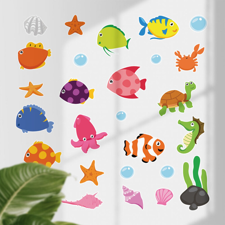 Sticker Aqua | Autocollants Stickers Poissons | Stickerdeco.fr