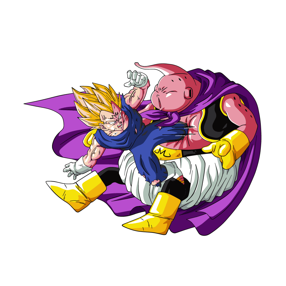 Sticker Mural Vegeta vs Boo - Sticker Deco
