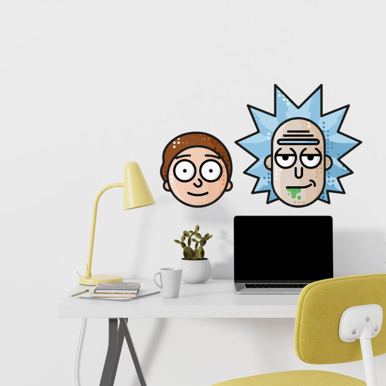 Sticker Rick and Morty Icones - Stickers Cartoons - Stickerdeco.fr