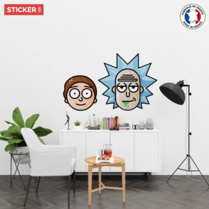 Sticker Rick and Morty Icones - Stickers Cartoons - Stickerdeco.fr