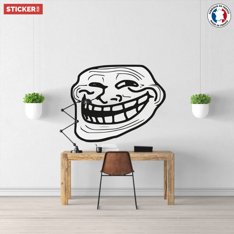 Sticker Mural Troll Face - Stickers Troll - Stickerdeco.fr
