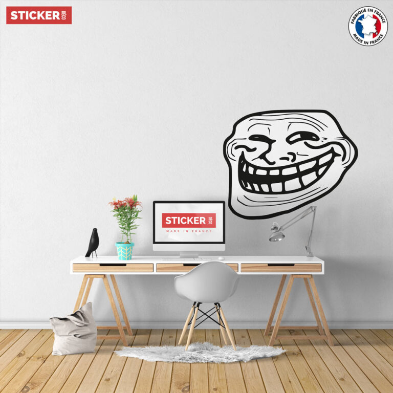 Sticker Mural Troll Face - Stickers Troll - Stickerdeco.fr