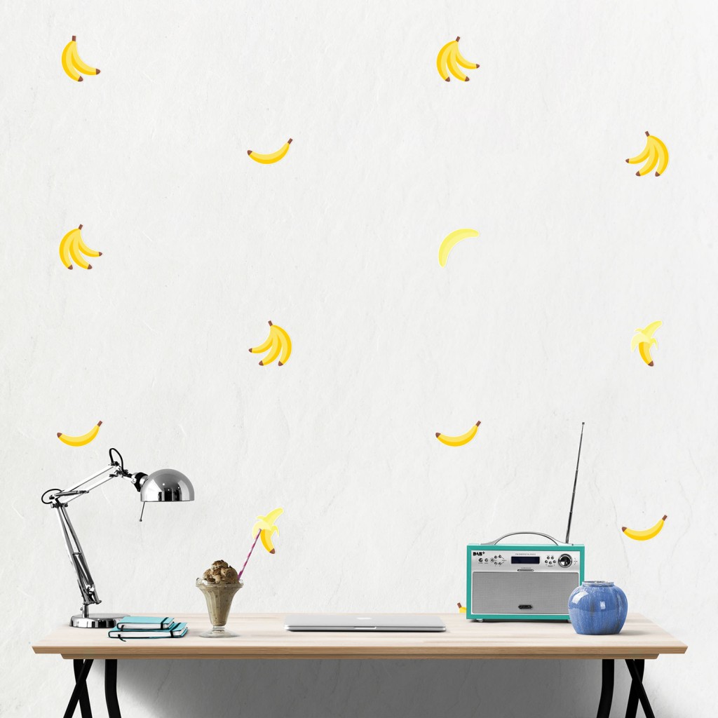 Stickers Banane - Planche de Stickers Muraux | Stickerdeco.fr