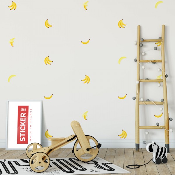 Stickers Banane - Planche de Stickers Muraux | Stickerdeco.fr