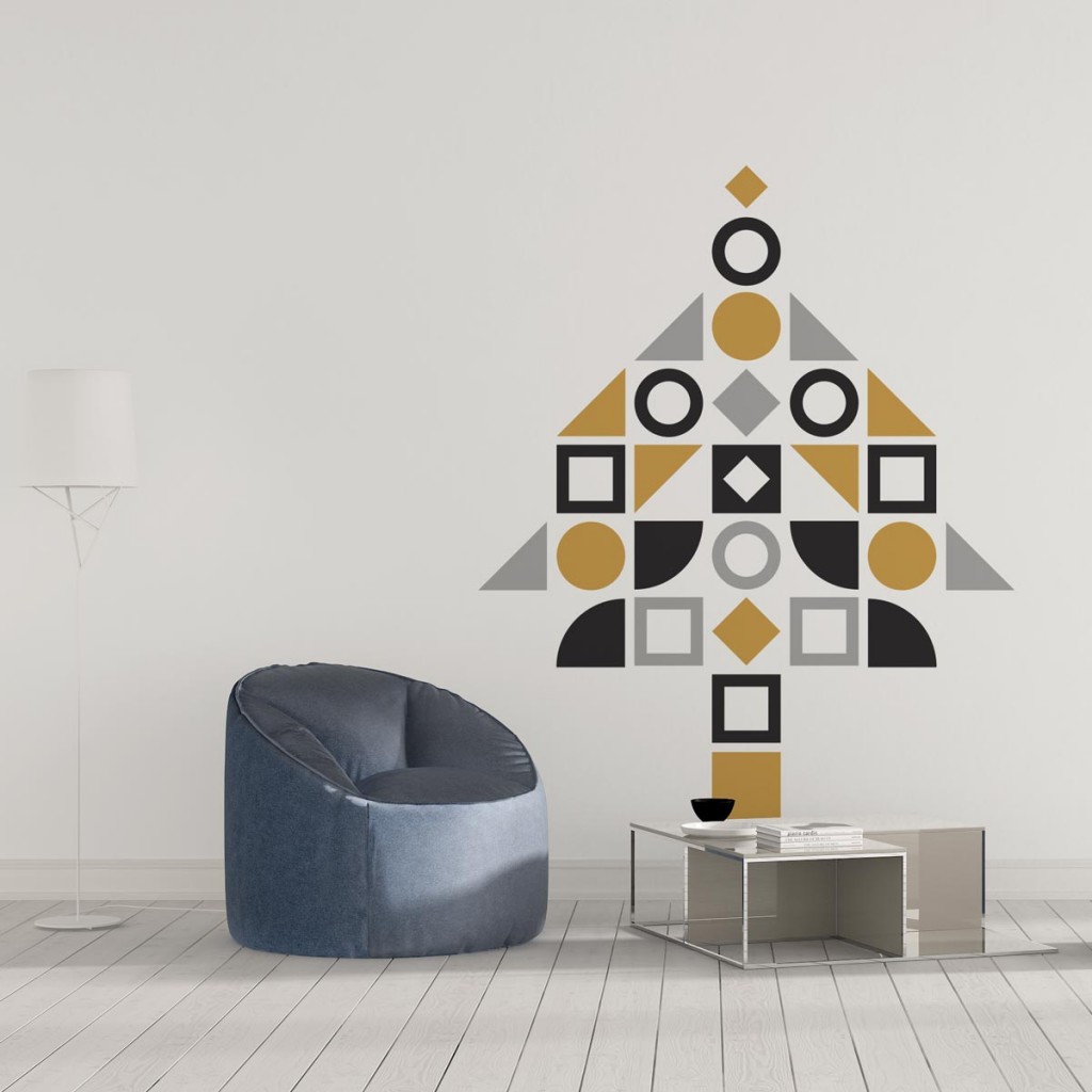 Sticker Arbre de Noël Moderne - Stickers Arbres | Stickerdeco.fr
