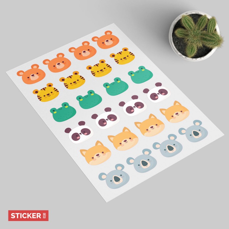 Sticker Animaux Adorables | Stickers Animaux | Stickerdeco.fr