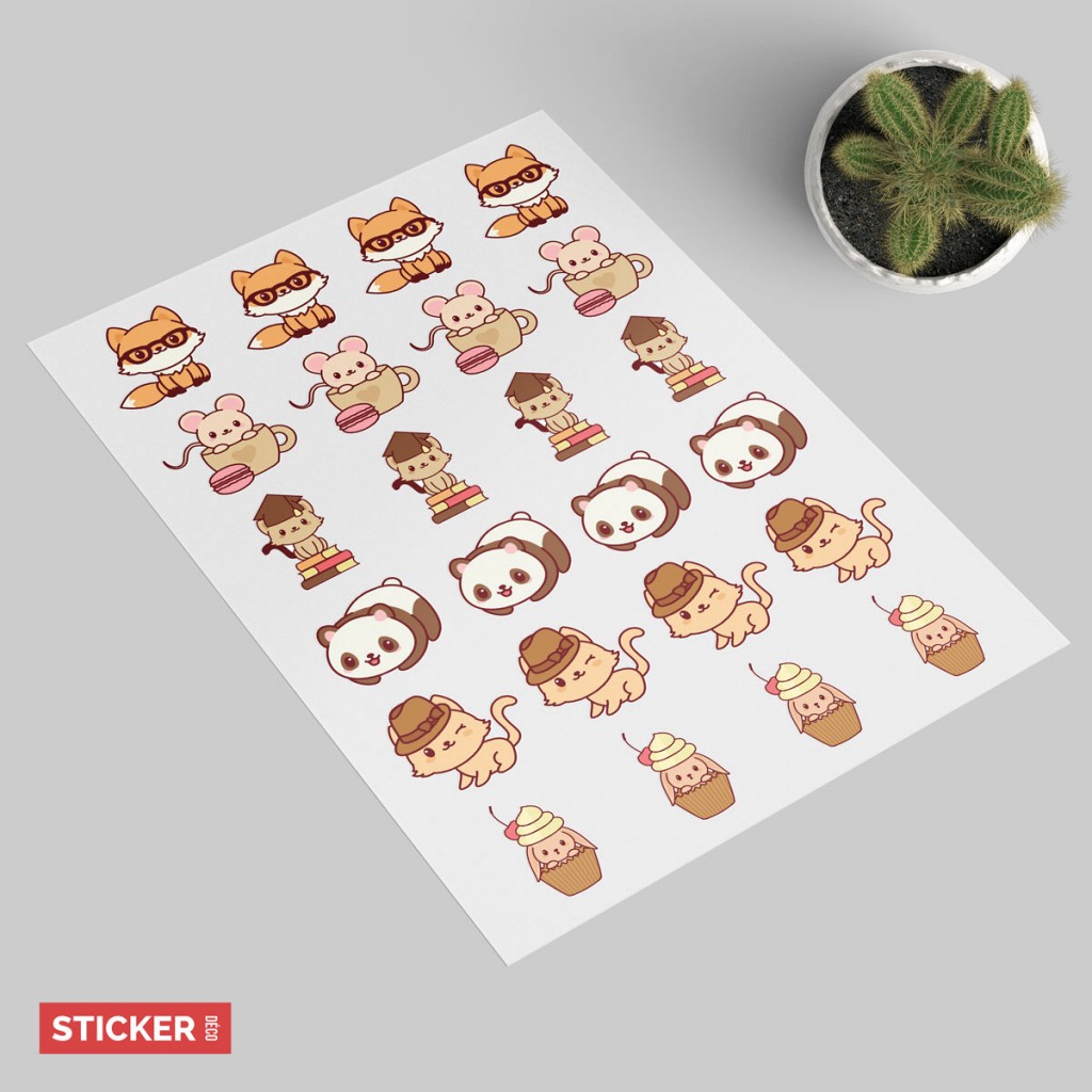 Sticker Animaux Mignon | Stickers Animaux | Stickerdeco.fr