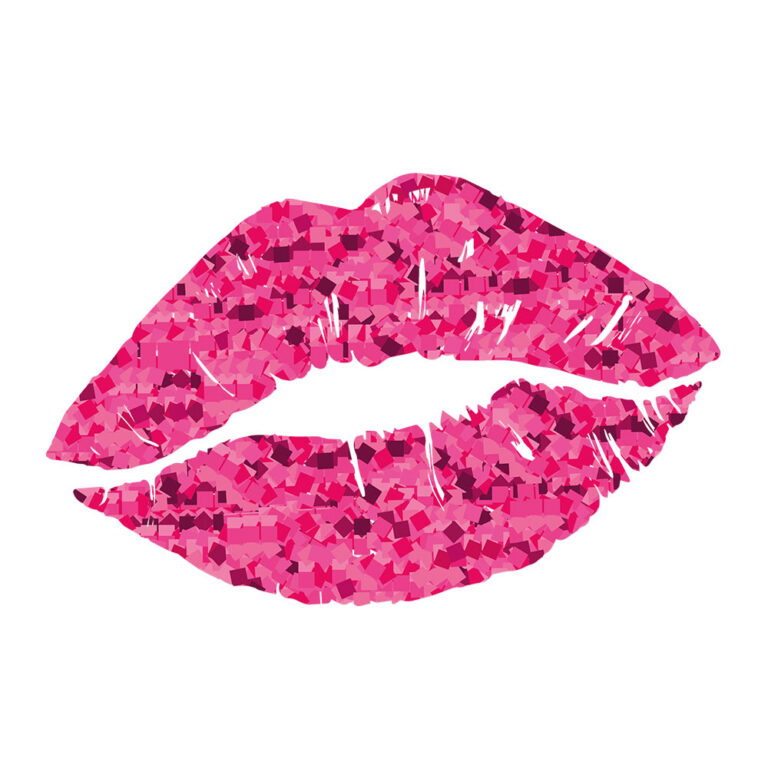 Sticker Bisous MakeUp | Stickers MakeUp | Stickerdeco.fr