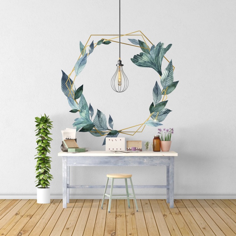 Sticker Couronne Florale | Stickers Fleurs | Stickerdeco.fr