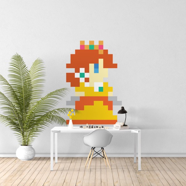 Sticker Pixel Art Daisy - Stickers Mario | Stickerdeco.fr