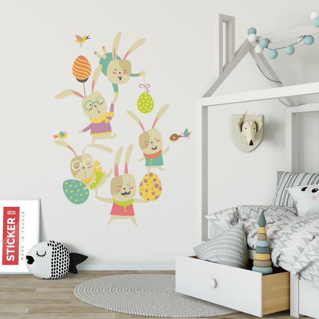 Sticker Lapin De Paques - Stickers Lapin | Stickerdeco.fr