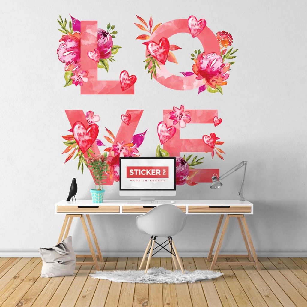 Sticker Love | Stickers Amour | Autocollants | Stickerdeco.fr