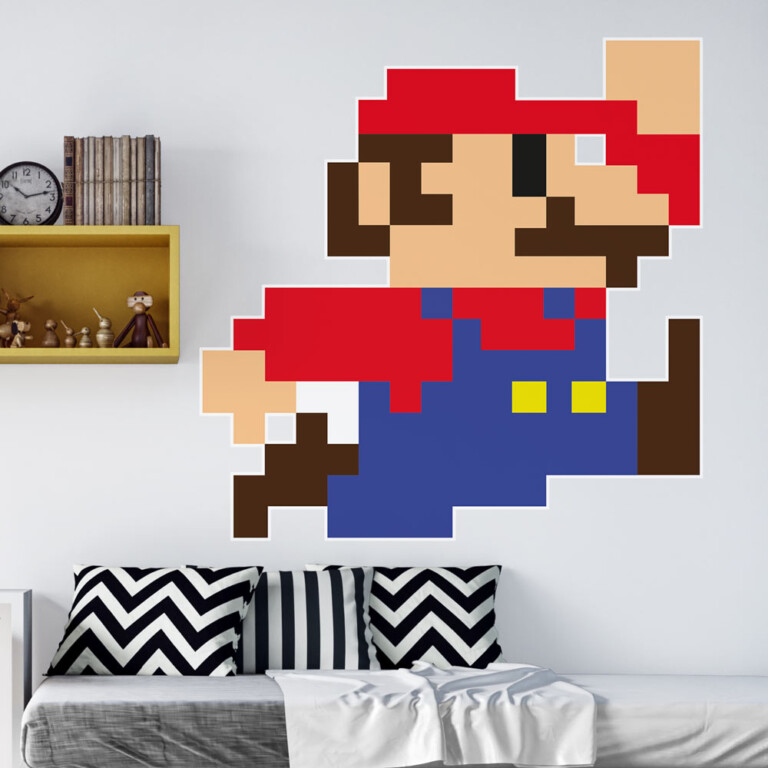 Sticker Mario Jump - Stickers Mario - Autocollants | Stickerdeco.fr