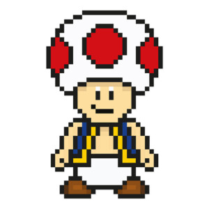 Stickers Pixel Art Toad | Stickers Mario | Stickerdeco.fr