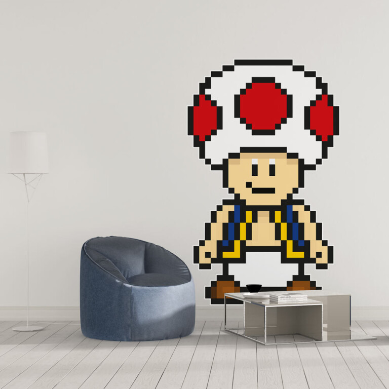 Stickers Pixel Art Toad | Stickers Mario | Stickerdeco.fr