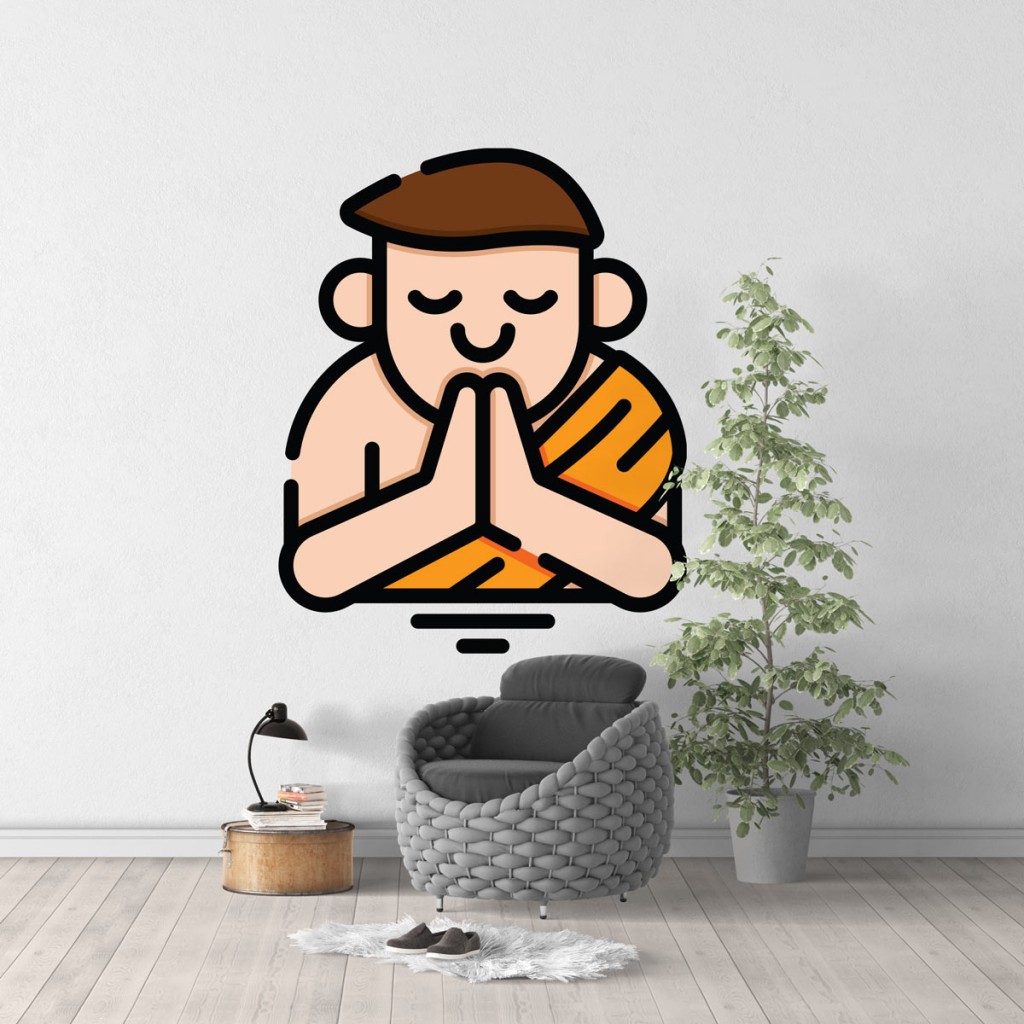 Sticker Homme Zen - Stickers Zen - Autocollants | Stickerdeco.fr