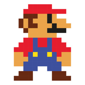 Sticker Mario Pixel Art | Autocollants Mario Bros | Stickerdeco.fr