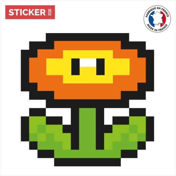 Sticker Fleur Mario | Stickers Nintendo | Autocollants Pixel ...