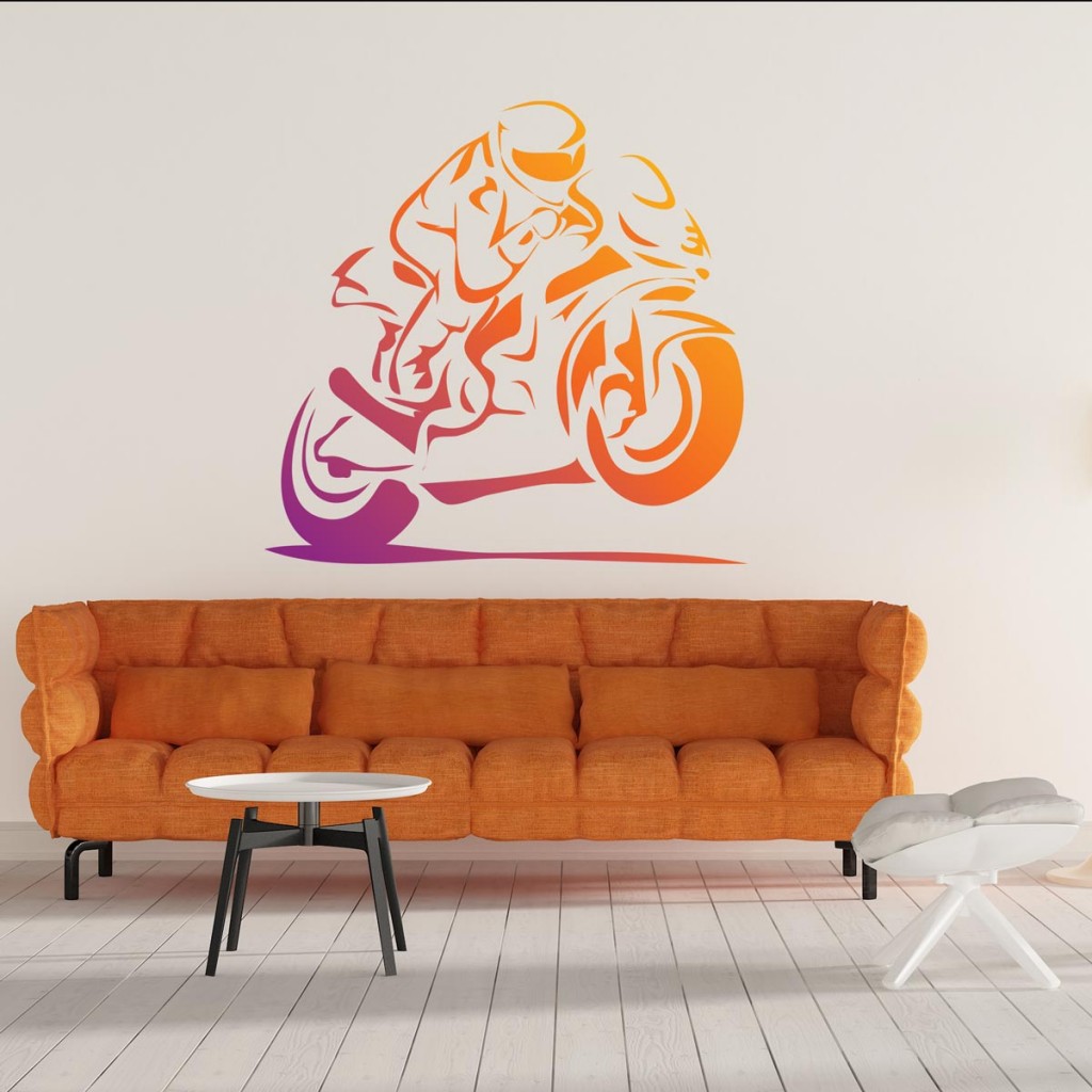 Sticker Motard Dessin | Stickers Motos | StickerDeco.fr