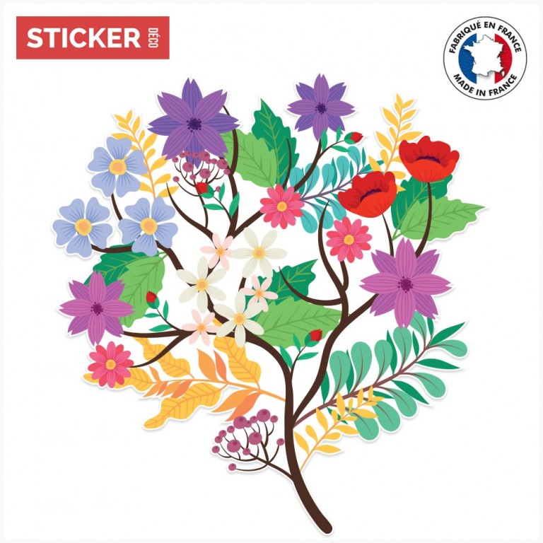 Sticker Summer Flowers | Stickers Fleurs | Stickerdeco.fr