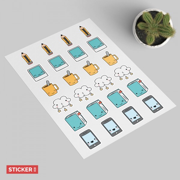 Sticker Objet Mignon - Objets Mignons | Stickerdeco.fr