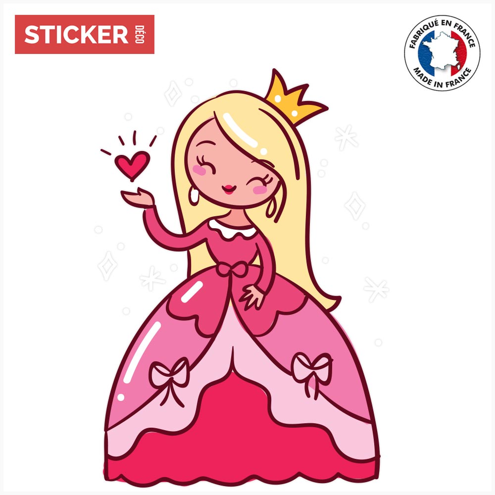Sticker Princesse Rose - Stickers Princesses - Autocollants ...