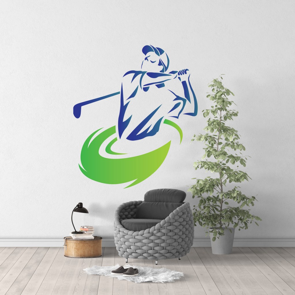 Sticker Swing Golf | Stickers Sports | Stickerdeco.fr