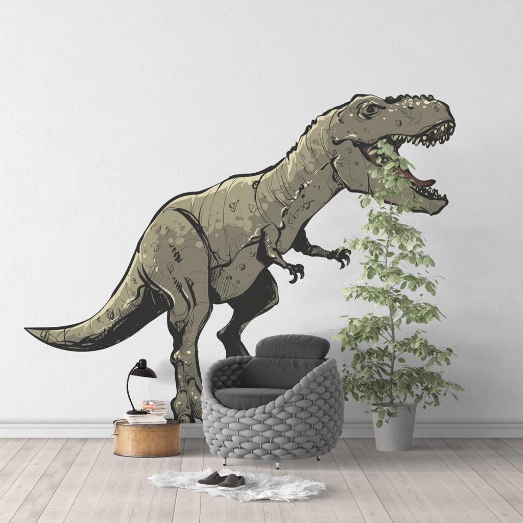 Sticker T-Rex Classique | Stickers Dinosaures | Stickerdeco.fr
