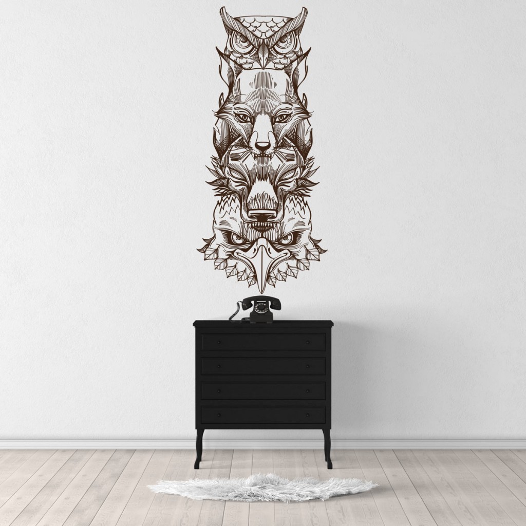 Sticker Totem Animal - Stickers Tribus | Stickerdeco.fr