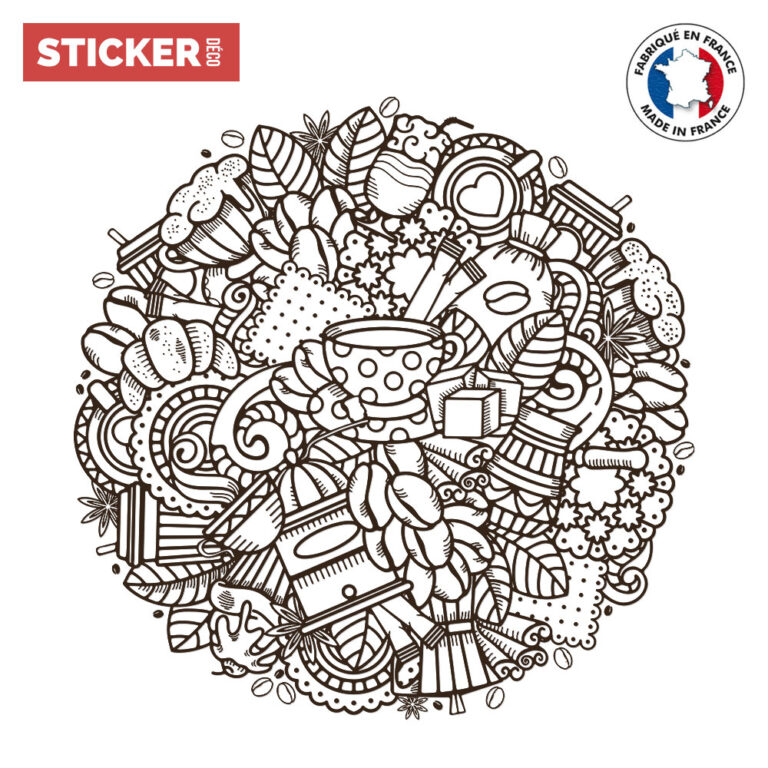 Sticker Terre Line Art - Stickers Line Art | Stickerdeco.fr