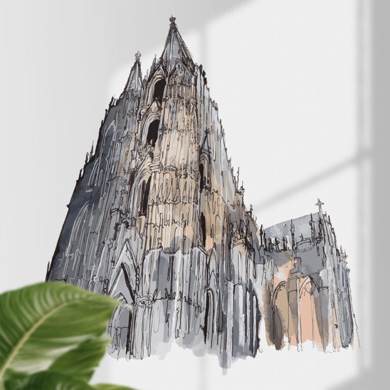 Sticker Cathédrale De Cologne - Sticker Monument | Stickerdeco.fr