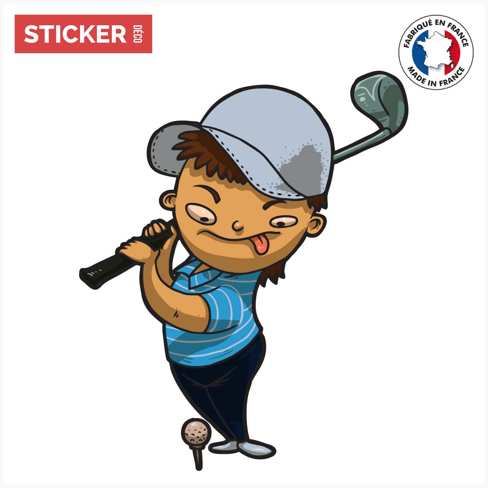 Sticker Garçon Golf - Stickers Sport - Autocollants | Stickerdeco.fr
