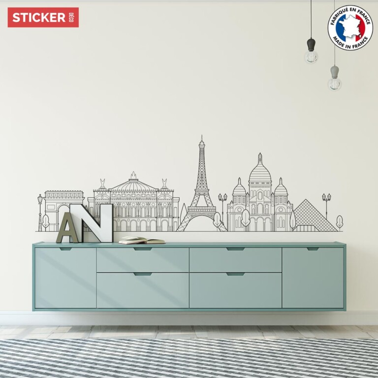 Sticker Paris Aquarelle - Stickers Paris | Stickerdeco.fr