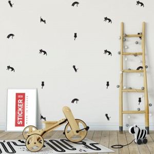 Sticker Adorable Chat Noir - Stickers Animaux | Stickerdeco.fr