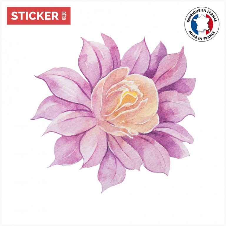 Sticker Fleur Magenta - Stickers Fleurs | Stickerdeco.fr