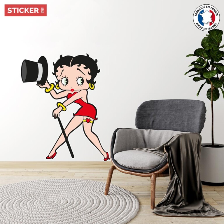 Sticker Betty Boop Cabaret | Stickers Vintage | Stickerdeco.fr