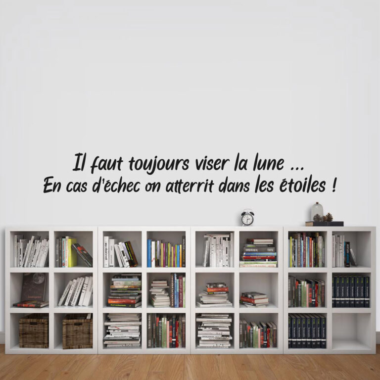 Sticker Citation Positive Viser La Lune - Stickers | Stickerdeco.fr
