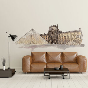 Sticker Musée du Louvre - Monuments France - Stickerdeco.fr