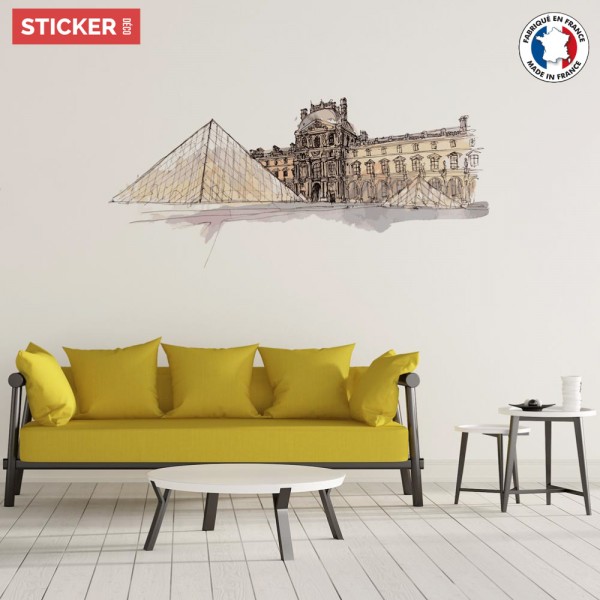 Sticker Musée du Louvre - Monuments France - Stickerdeco.fr