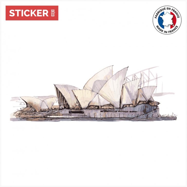 Sticker Opéra De Sydney - Stickers Monuments | Stickerdeco.fr