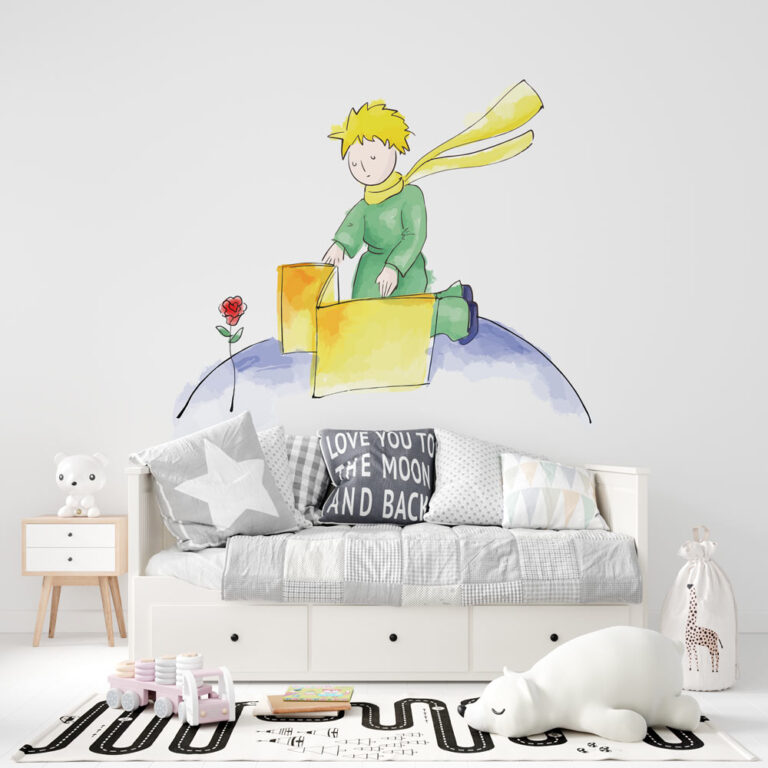 Sticker Petit Prince Rose | Stickers Petit Prince | Stickerdeco.fr