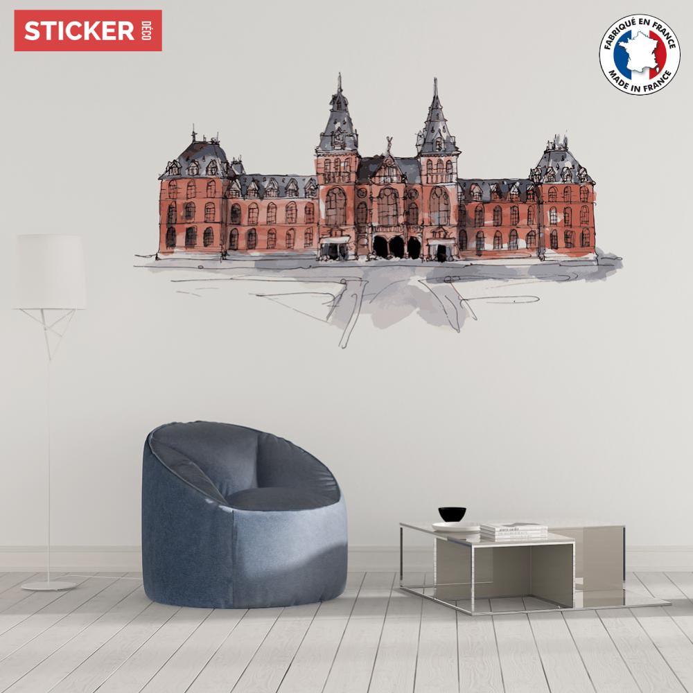 Sticker Amsterdam Coloré - Stickers Amsterdam | Stickerdeco.fr