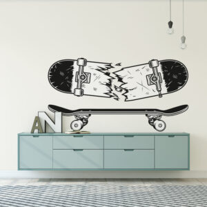 Sticker Skate Cassé | Stickers Autocollants Sport | StickerDeco.fr