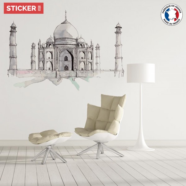 Sticker Taj Mahal - Monuments Inde | Stickerdeco.fr