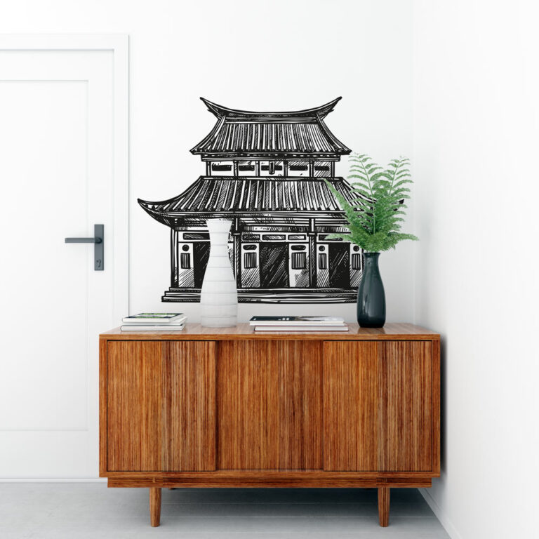 Sticker Zen Temple - Stickers Orientaux | Stickerdeco.fr