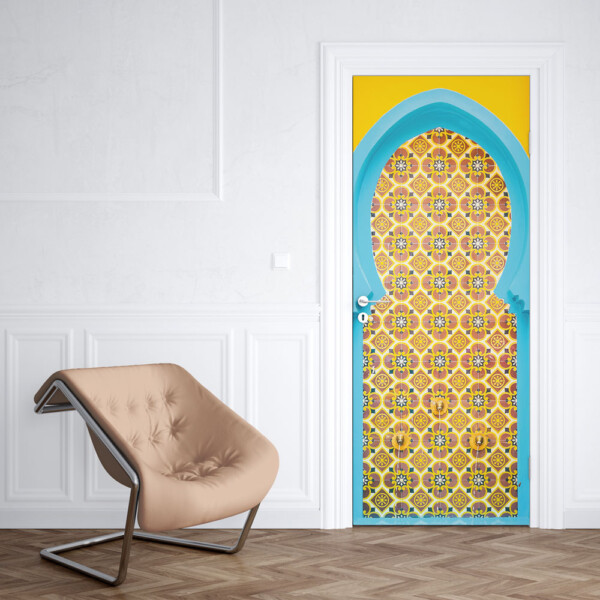 Sticker Porte Orientale Zellige | Stickers Portes | Stickerdeco.fr