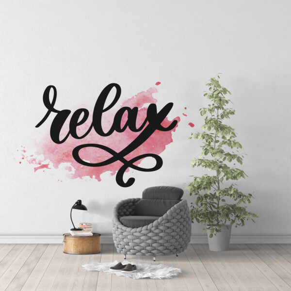 Sticker relax aquarelle | Stickers Zen | Stickerdeco.fr