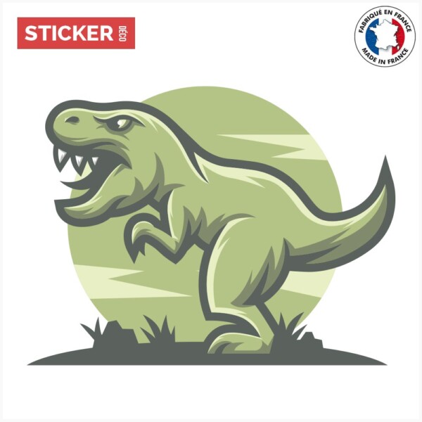 Sticker T-Rex Embleme | Stickers Dinosaure | Stickerdeco.fr