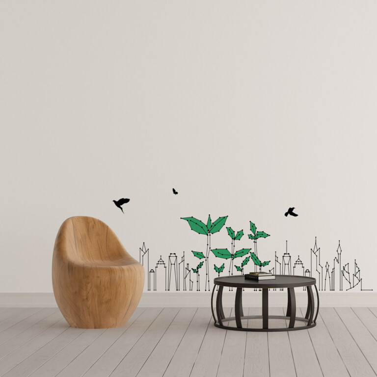 Sticker Verdure En Ville | Stickers Arbres | Stickerdeco.fr